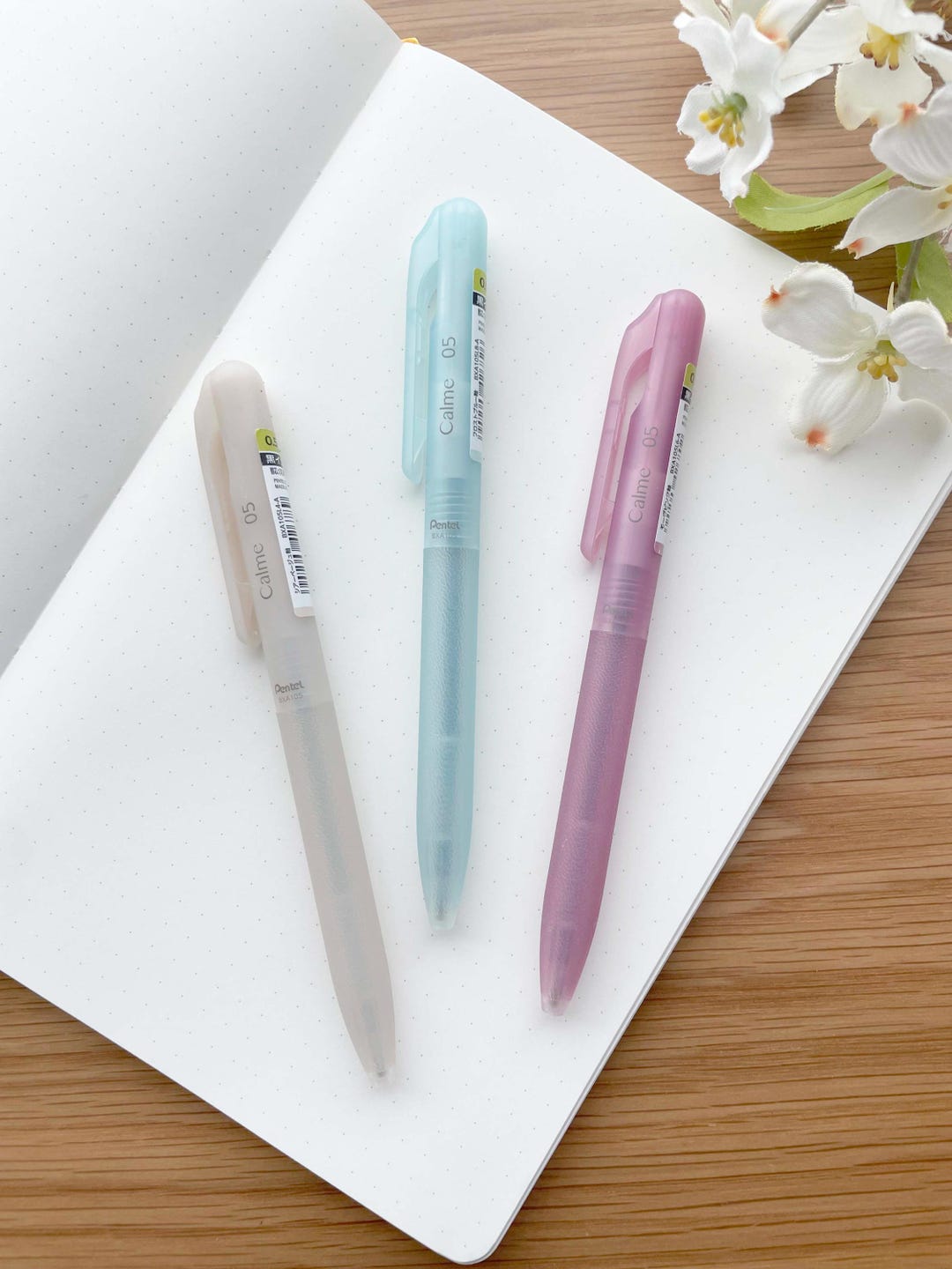 Pentel Calme Pens - Limited Relaxed Frost Series - 0.5mm Medium Point ...