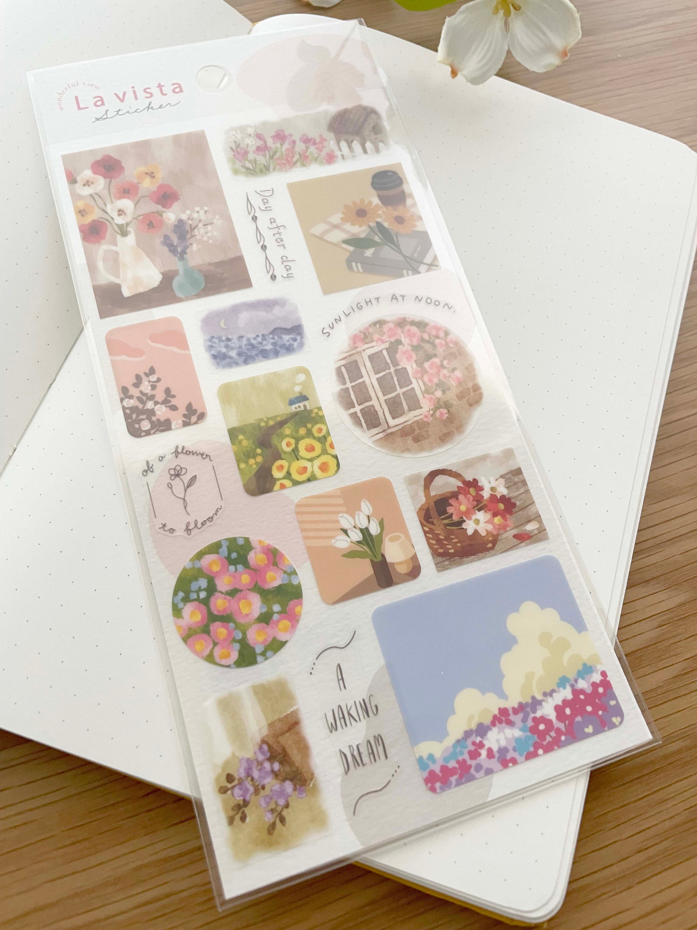 Sticker - Wonderful View La Vista - Flowers - 1 Pc - Etsy
