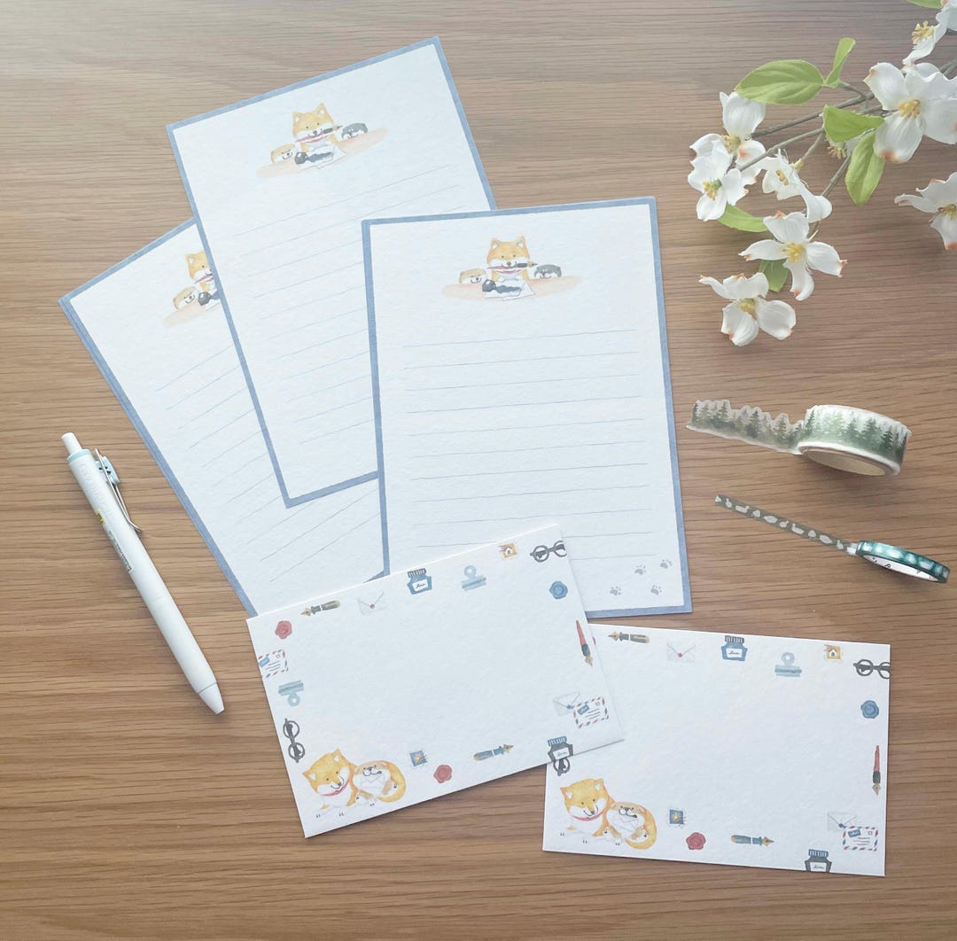 Washi Letter Set Pack - Shibanban Shiba Inu Dog - Letter Writing - 1 ...