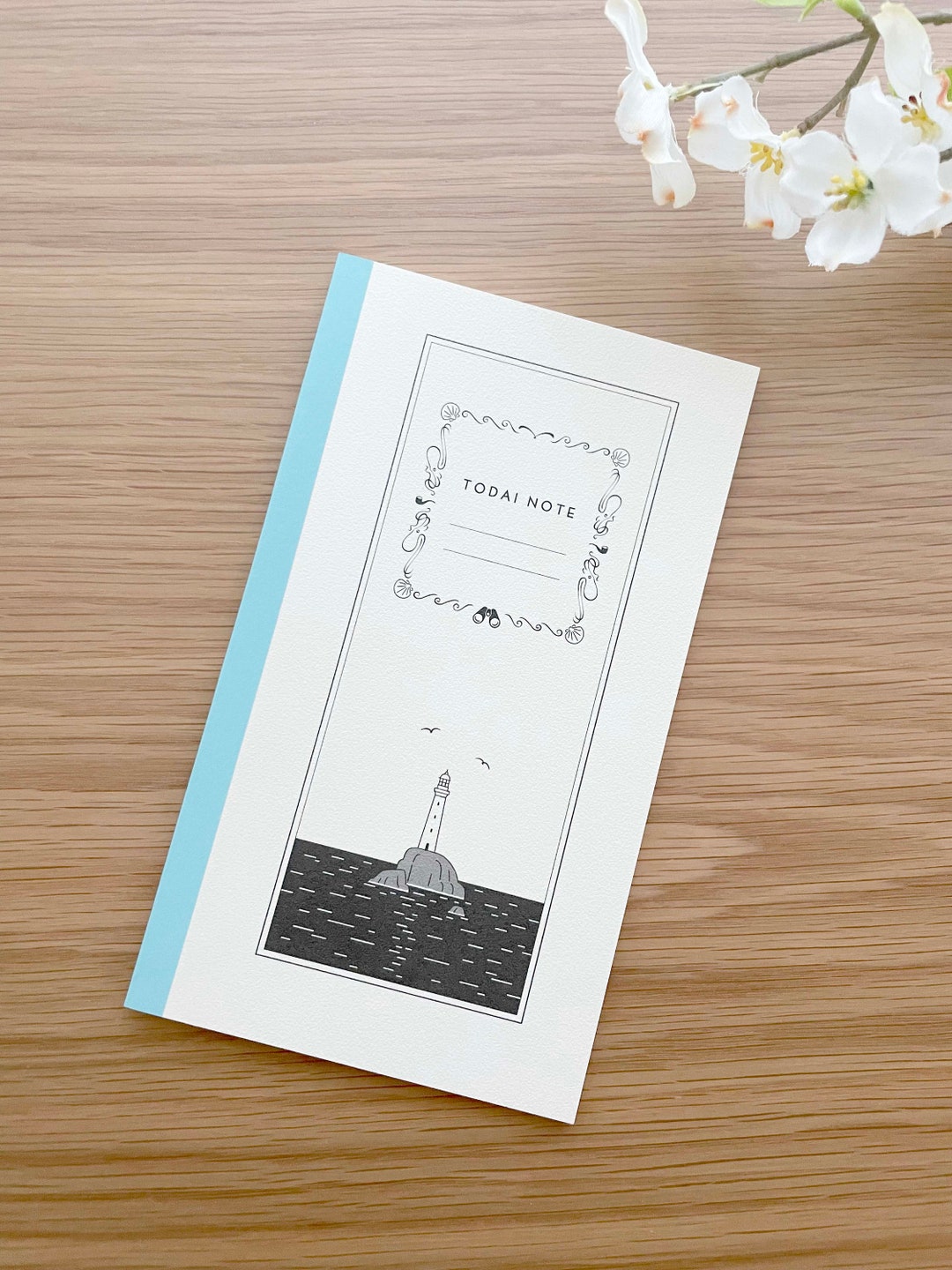 B6 Slim Notebook -todai Note With Wave Lines - Day Lighthouse - 1 Pc - Etsy