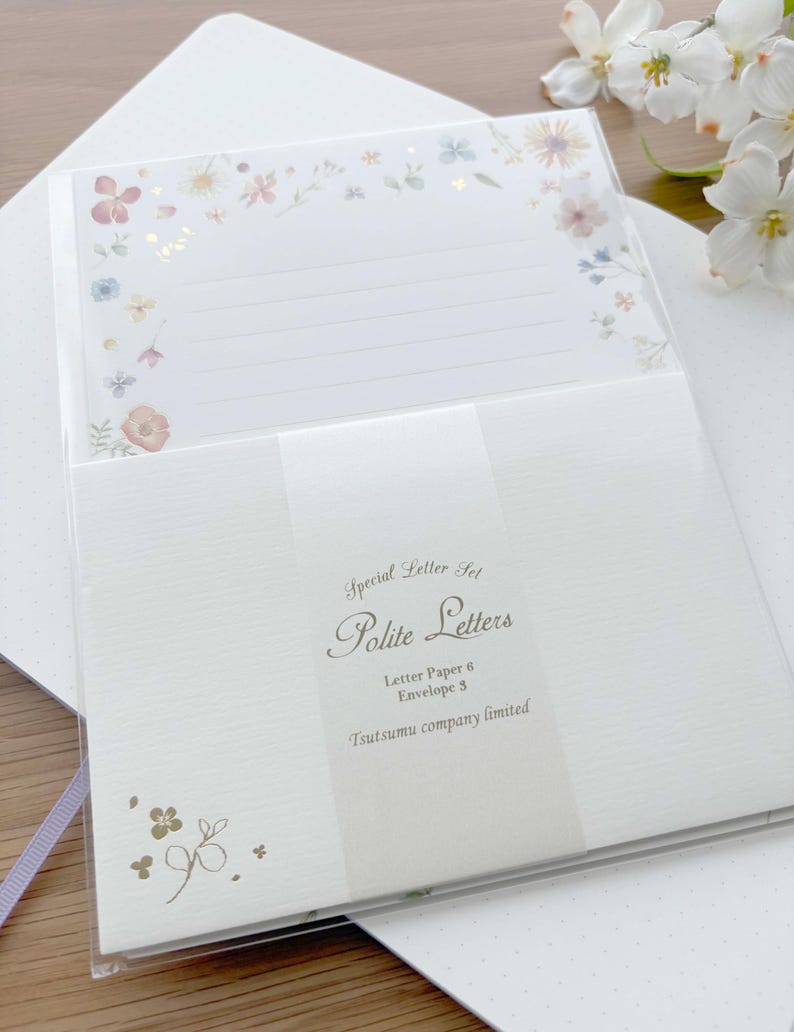Rainbow Flowers Letter Set Pack - Polite Letters - Gold Foil - 1 Pc - Etsy