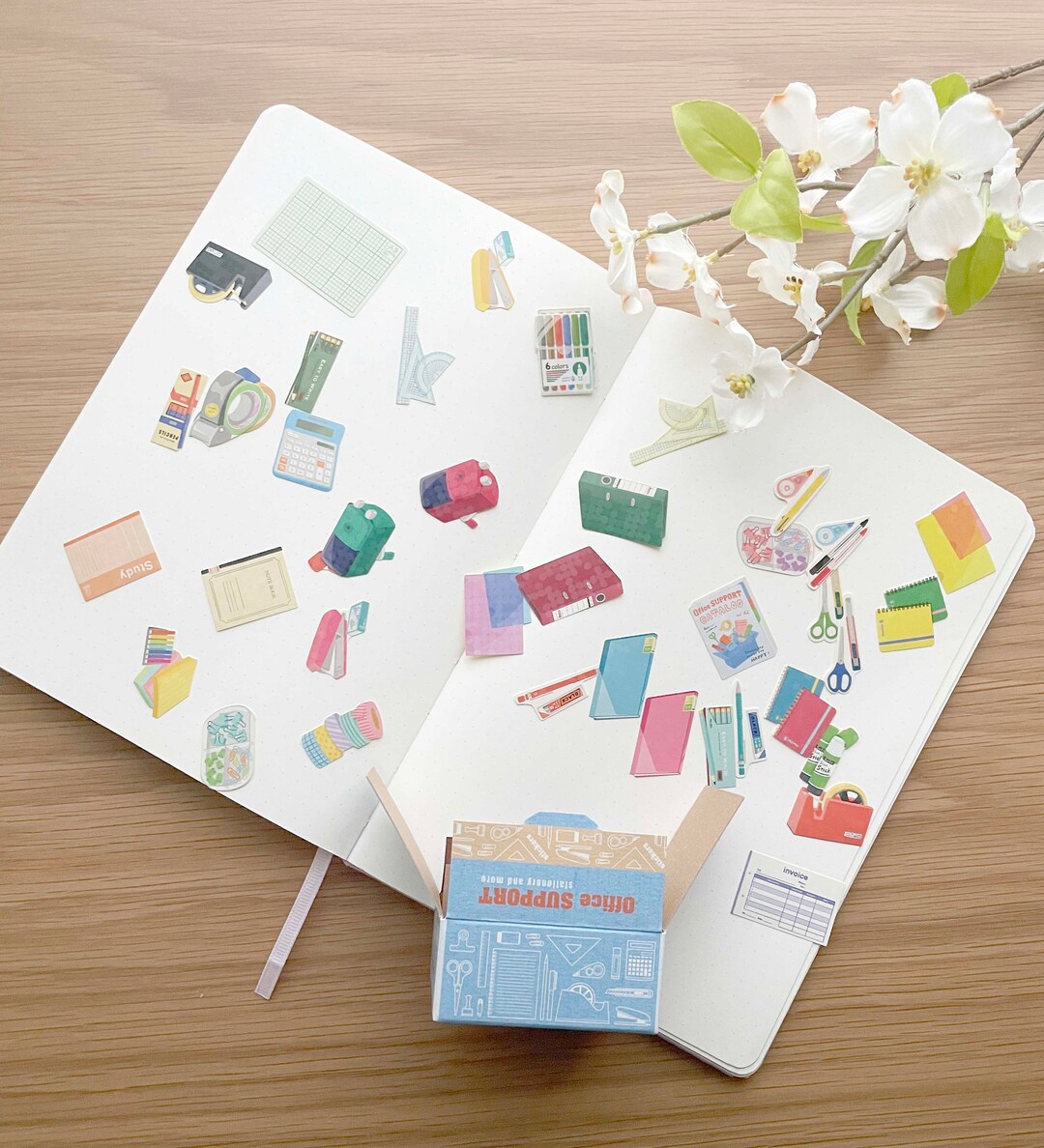 Mini Sticker Box - Hako Seal - Stationery Office Supplies - 1 Pc - Etsy