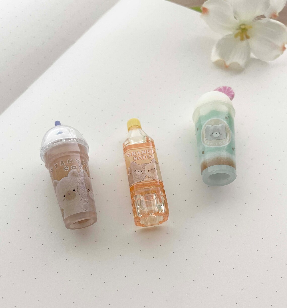 Pencil Caps - Cat Drinks - 1 Set - Etsy