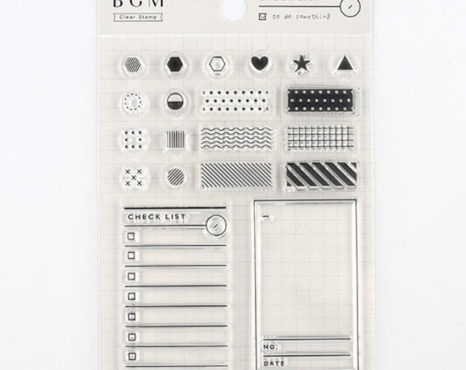 BGM Clear Check List Stamp Set - Journal Stamps - 1 Pc - Etsy