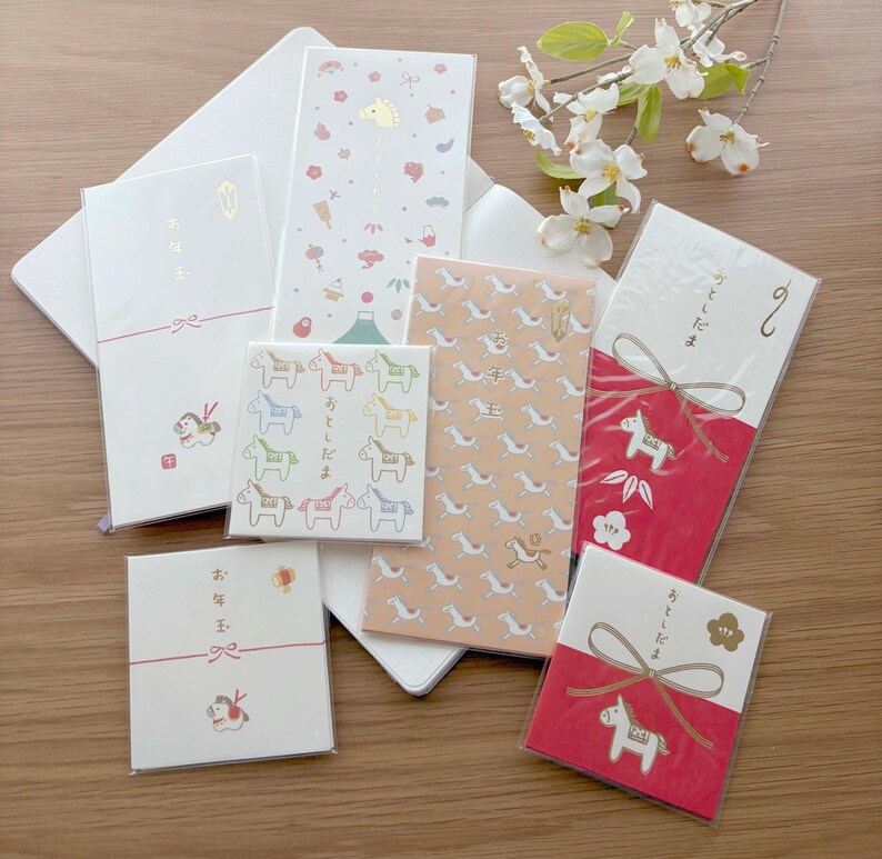 Long Money Envelopes - Pochi Bukuro - New Year's Money Envelope - Horse ...