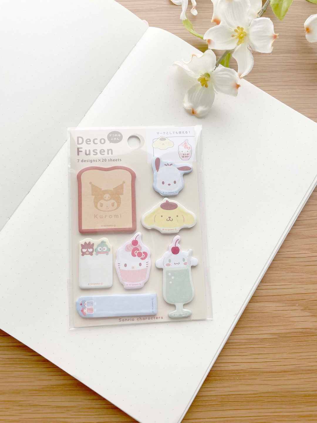 Sweet Character Friends - Sticky Notes Set - Food - 7 Designs - 1 Pc - Etsy
