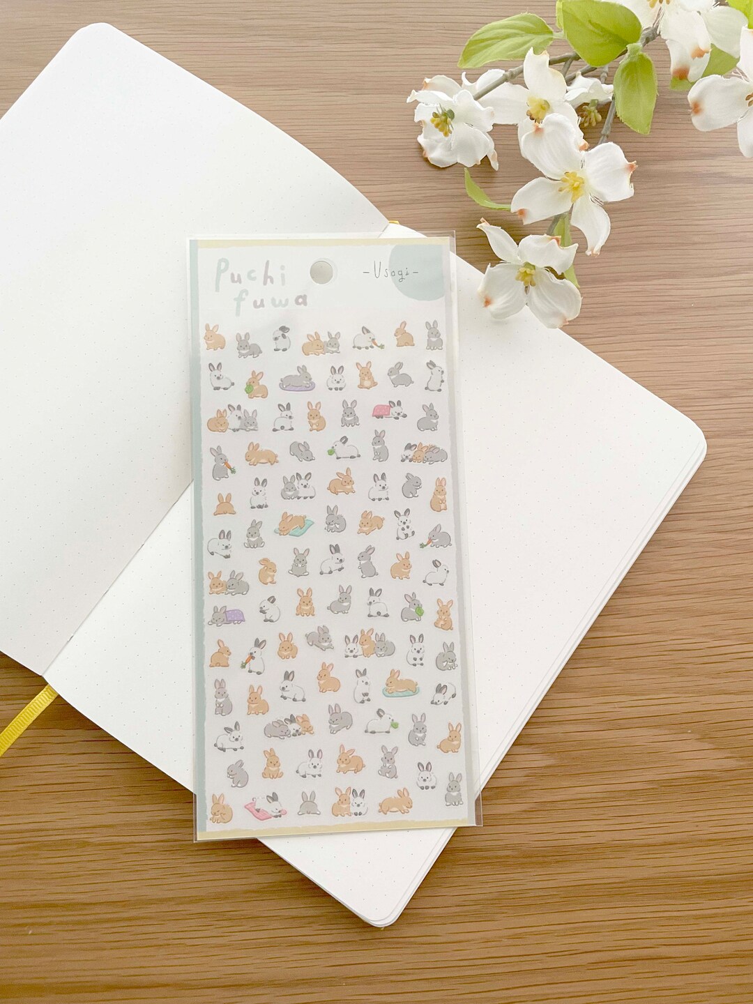 Clear Planner Sticker - Puchi Fuwa - Mini Cute Rabbits - 1 Pc - Etsy