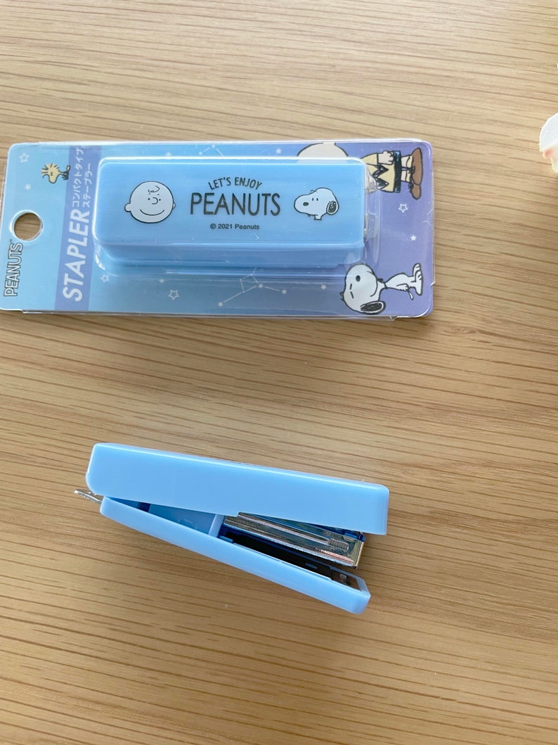 Compact Stapler Snoopy and Charlie Brown Blue 1 Pc - Etsy