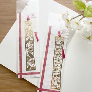 Bookmark - Japanese Sakura Cherry Blossom - 24k Gold Plated Finish - 1 ...