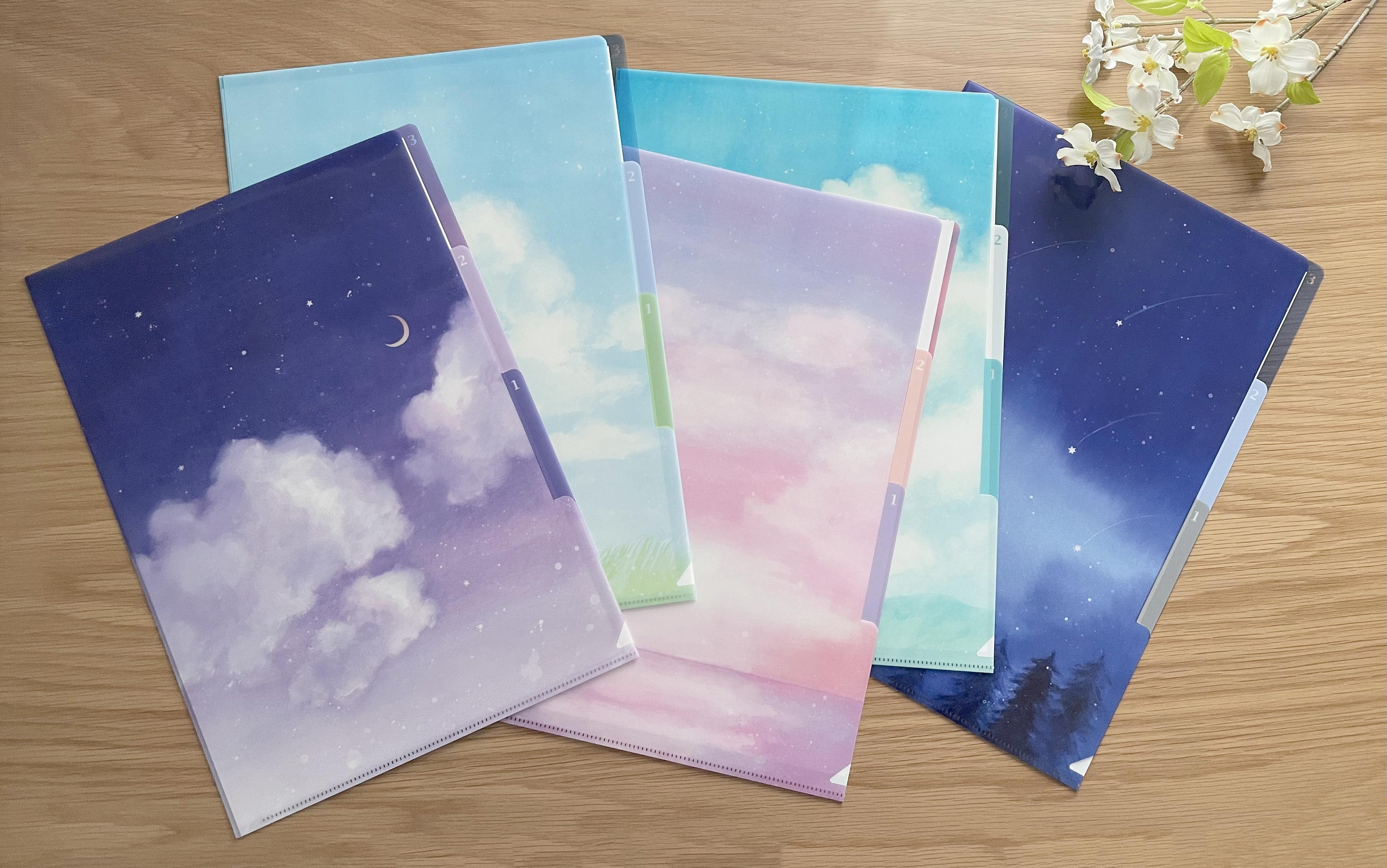 A4 File 3-pocket Tab Night Sky 1 Pc - Etsy