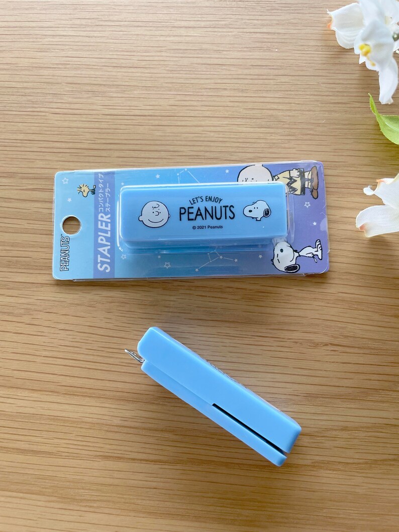 Compact Stapler Snoopy and Charlie Brown Blue 1 Pc - Etsy