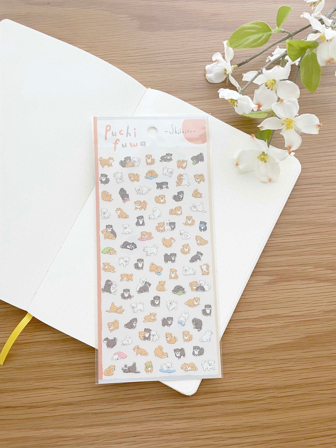 Clear Planner Sticker - Puchi Fuwa - Mini Shiba Inu Dogs - 1 Pc - Etsy