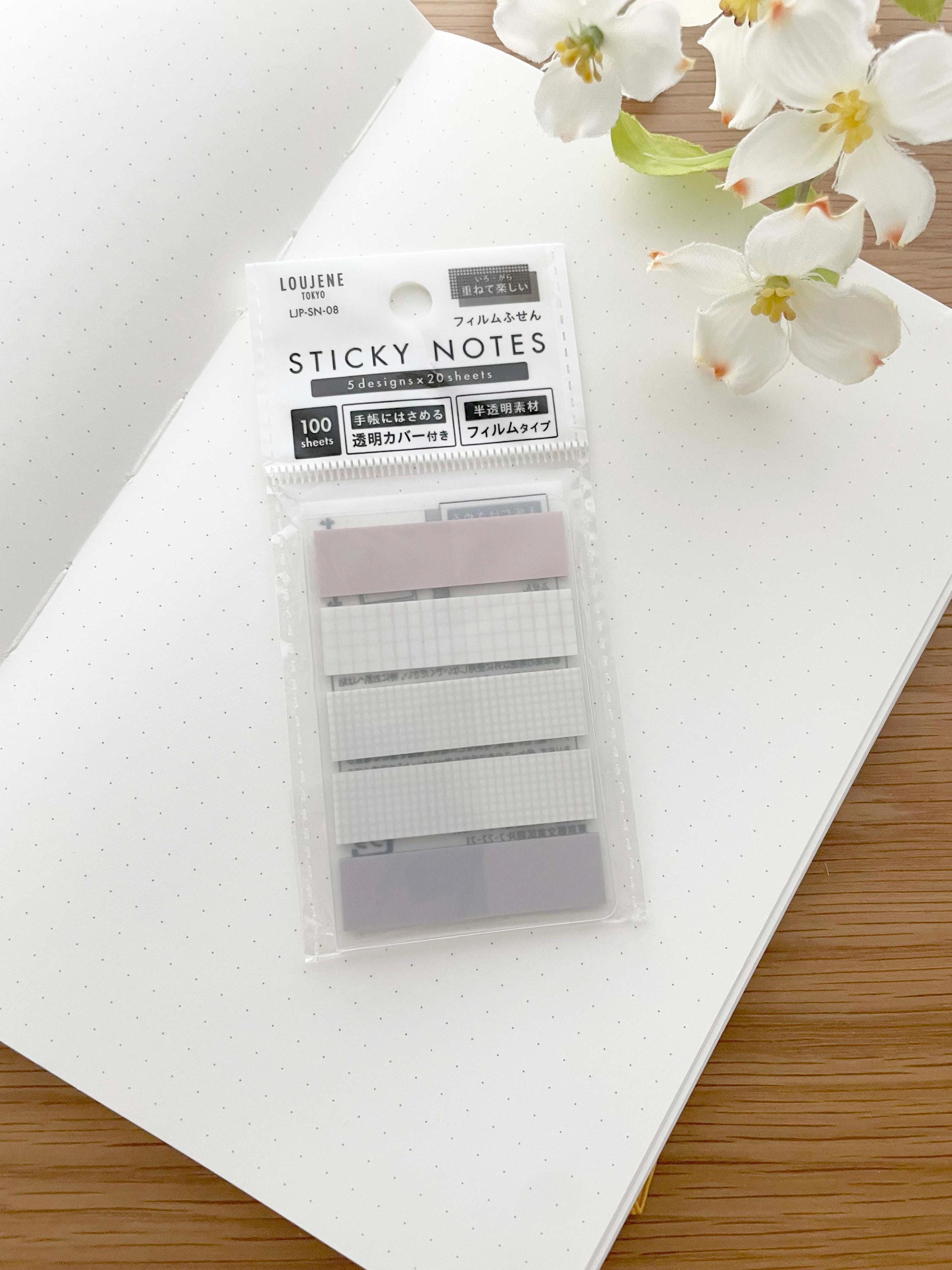 Sheer Film Sticky Notes Set Neutrals 1 Pc - Etsy