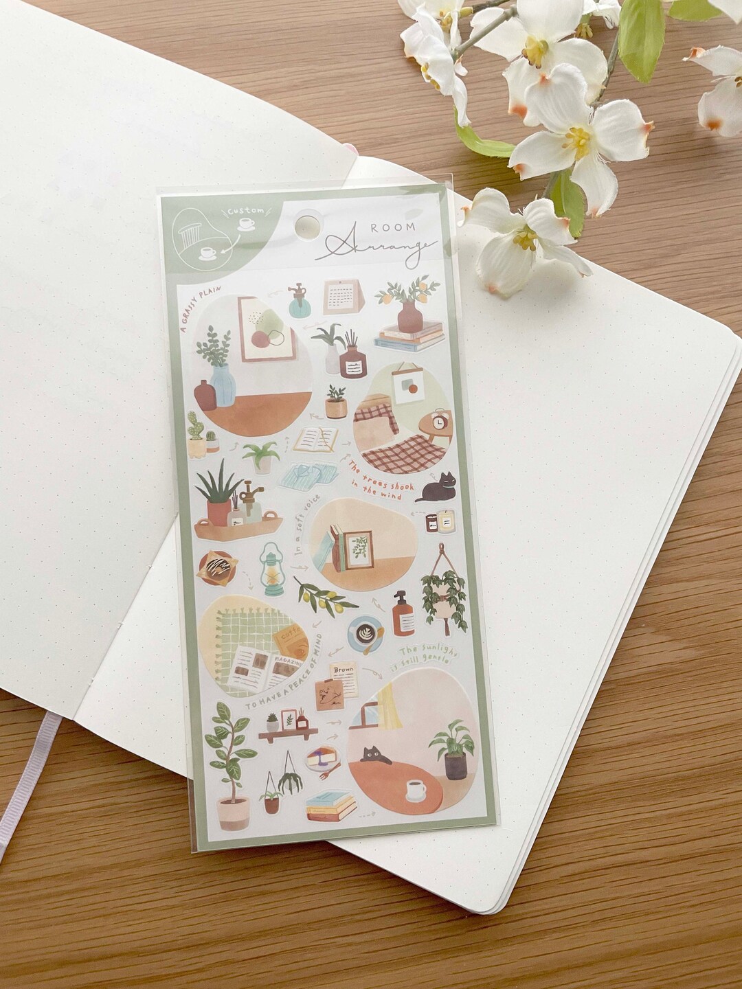 Journal Mindwave Sticker - Room Arrangement - Garden Plant Time - 1 Pc ...