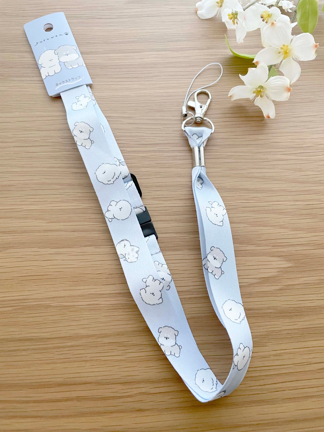 Lanyard Keychain - Cute Fluffy Dogs - Blue - 1 Pc - Etsy