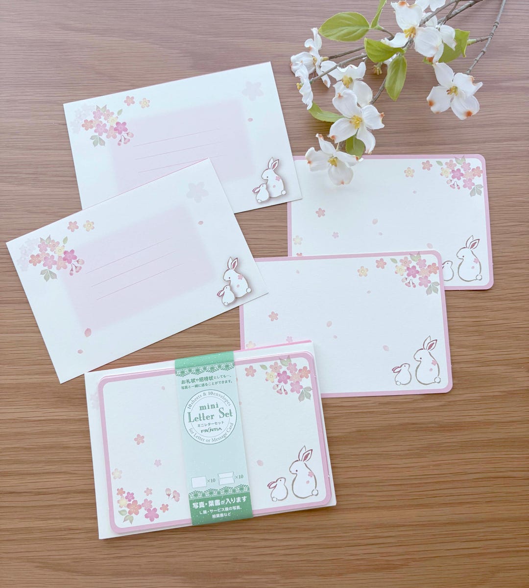Half Size FSC Letter Set - Sakura Flower Rabbits - 1 Set - Etsy