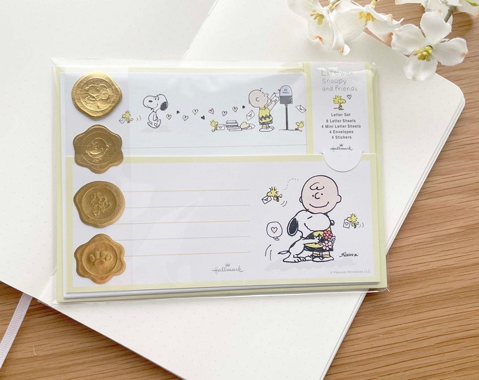 Snoopy Letter Set Pack Half Size Snoopy and Charlie Brown Yellow 1 Pc ...