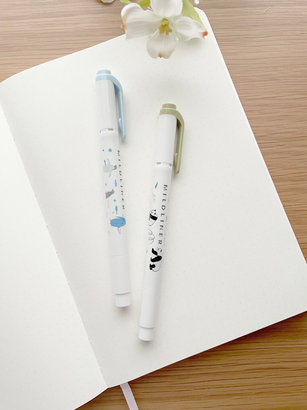 Zebra Mildliner Two Sided Marker Limited Edition Set D Panda and ...