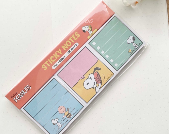 Snoopy - Trio Sticky Notes Set - Snoopy and Charlie Brown - 1 Pc - Etsy