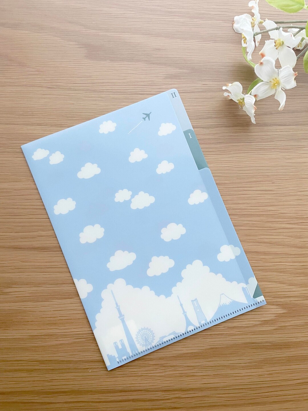 A5 File Folder With 2 Tab Pockets - Clouds and Japan - 1 Pc - Etsy