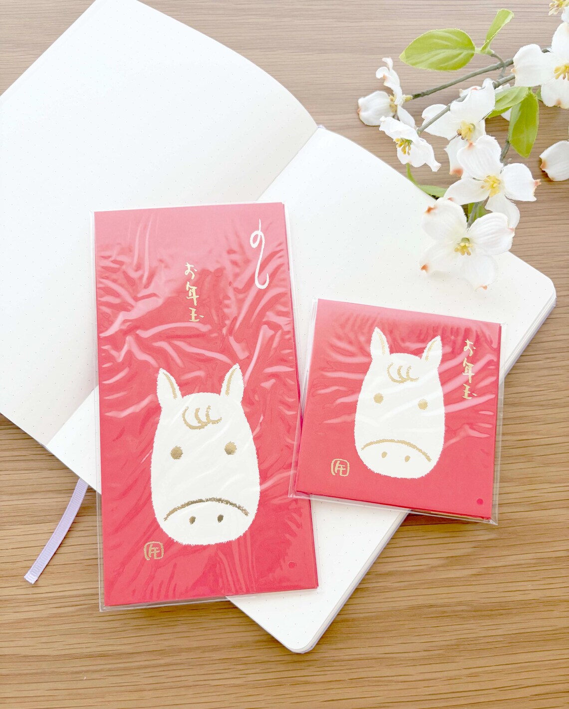 Money Envelopes - Pochi Bukuro - New Year's Money Envelope - Red Horse ...