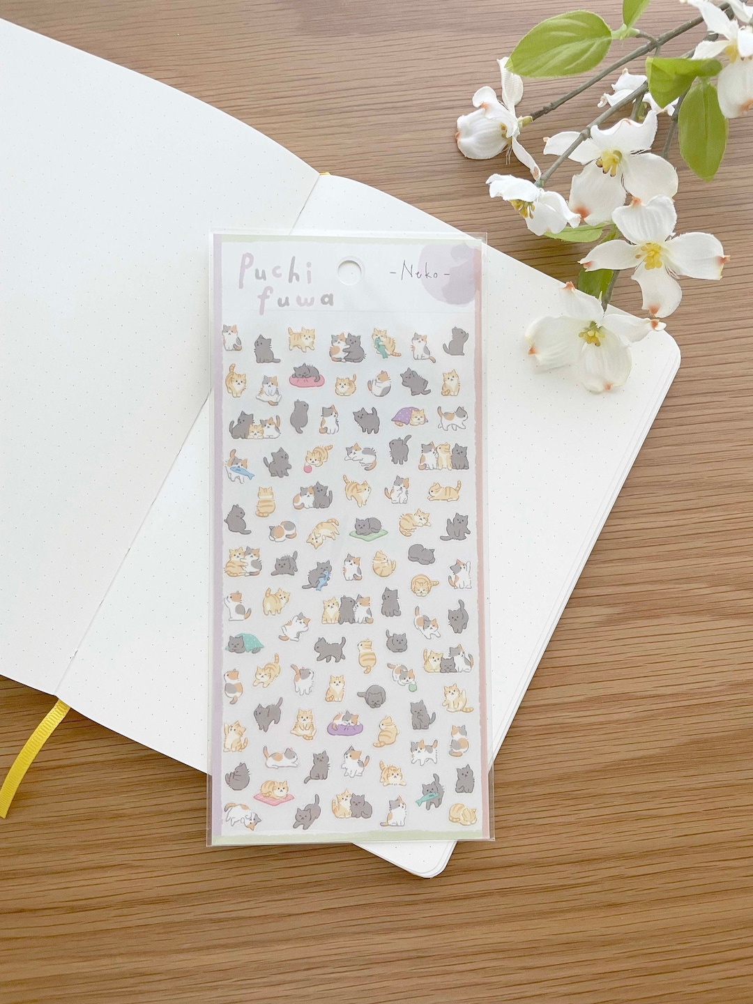 Clear Planner Sticker - Puchi Fuwa - Mini Cute Cats - 1 Pc - Etsy