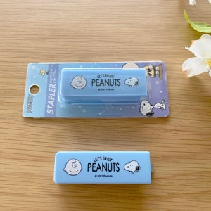 Compact Stapler - Snoopy and Charlie Brown - Blue - 1 Pc - Etsy