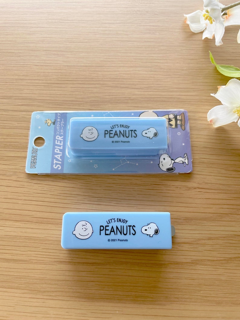Compact Stapler Snoopy and Charlie Brown Blue 1 Pc - Etsy
