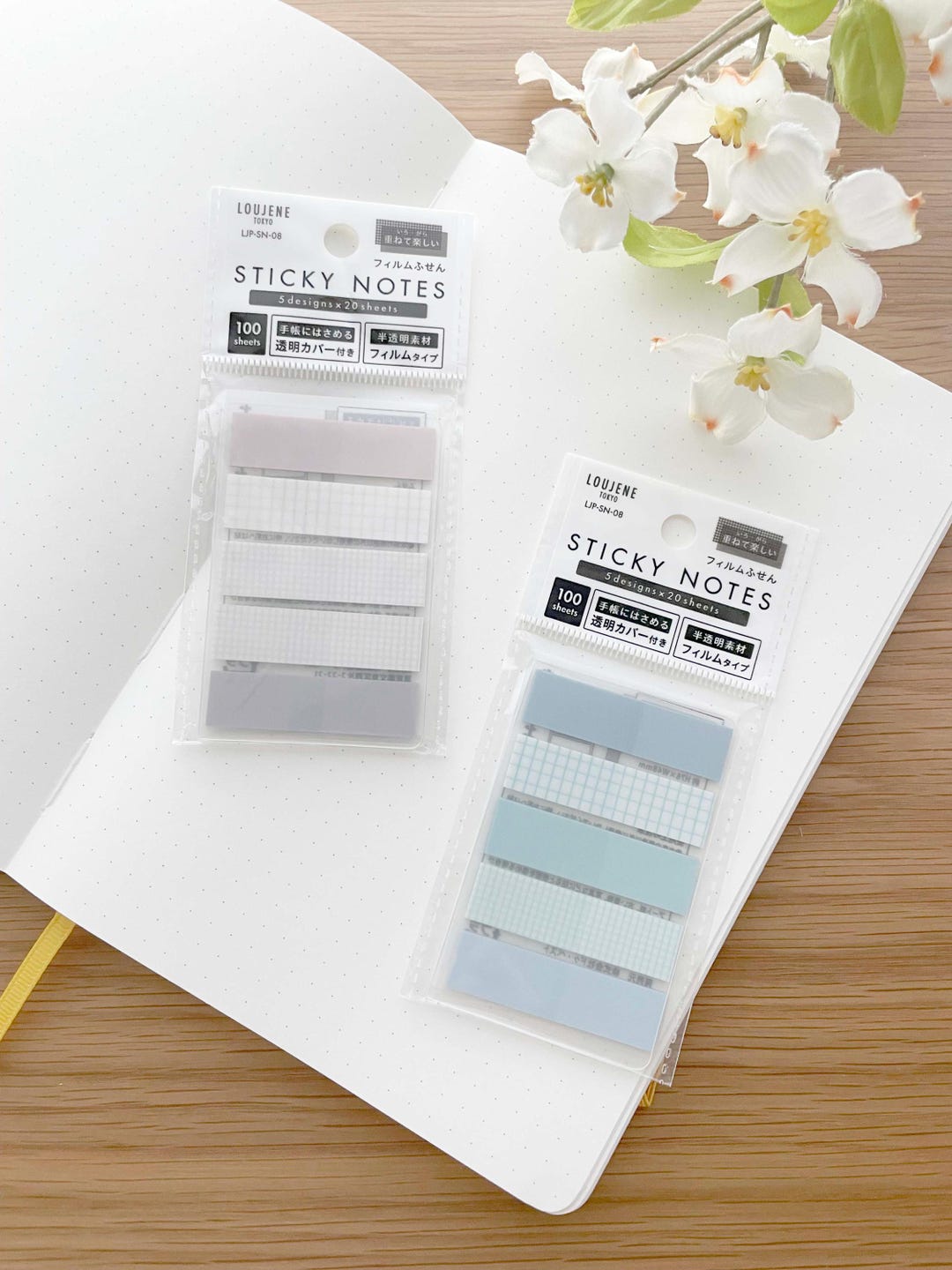Sheer Film Sticky Notes Set Neutrals 1 Pc - Etsy