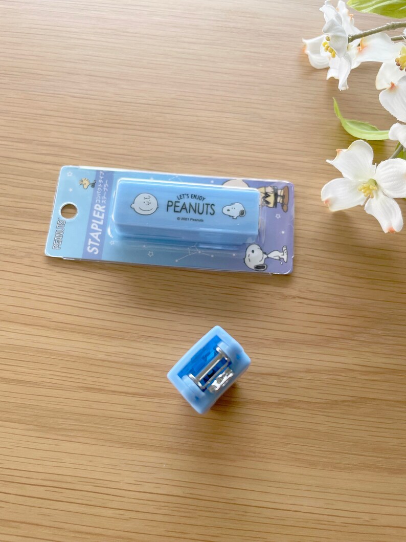Compact Stapler Snoopy and Charlie Brown Blue 1 Pc - Etsy