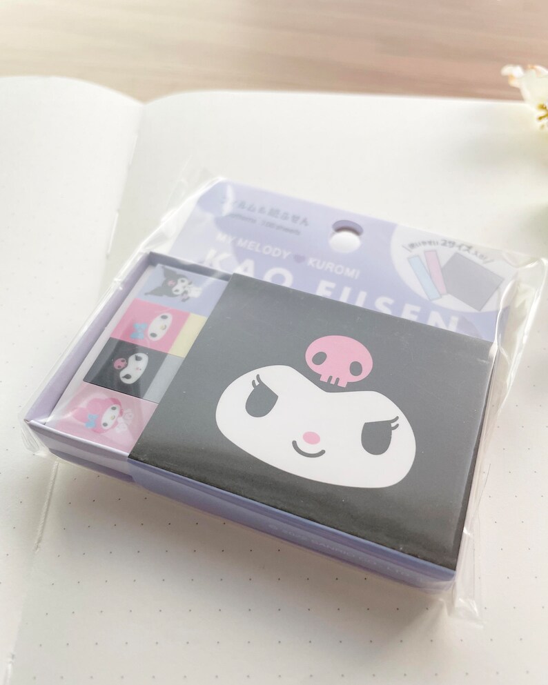 Sticky Notes Box Sanrio Kuromi Face 100 Sheets 1 Pc - Etsy