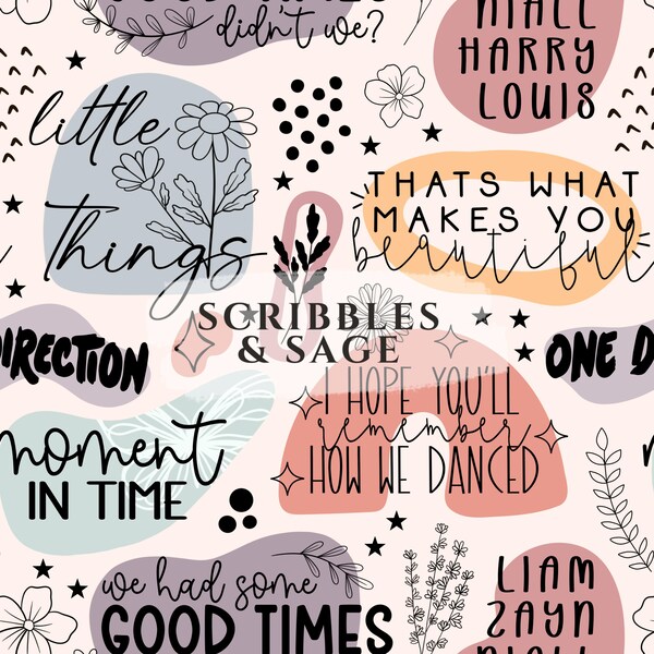 One Direction Lyrics - Etsy