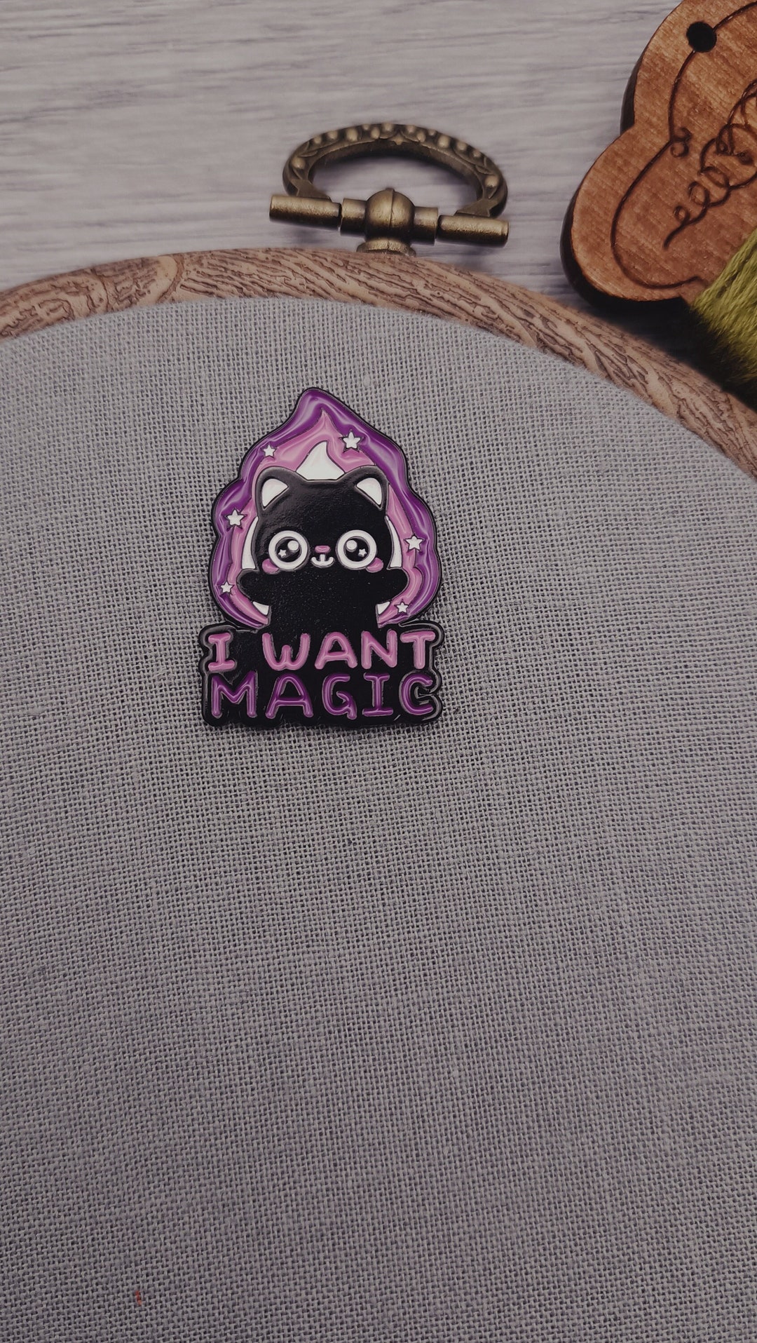 Magic Cat Needle Minder, Needle Magnet for Embroidery and Cross Stitch ...