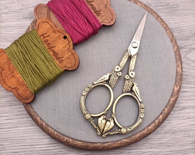 Bird Embroidery Scissors: Antique Bronze Craft Scissors - Etsy