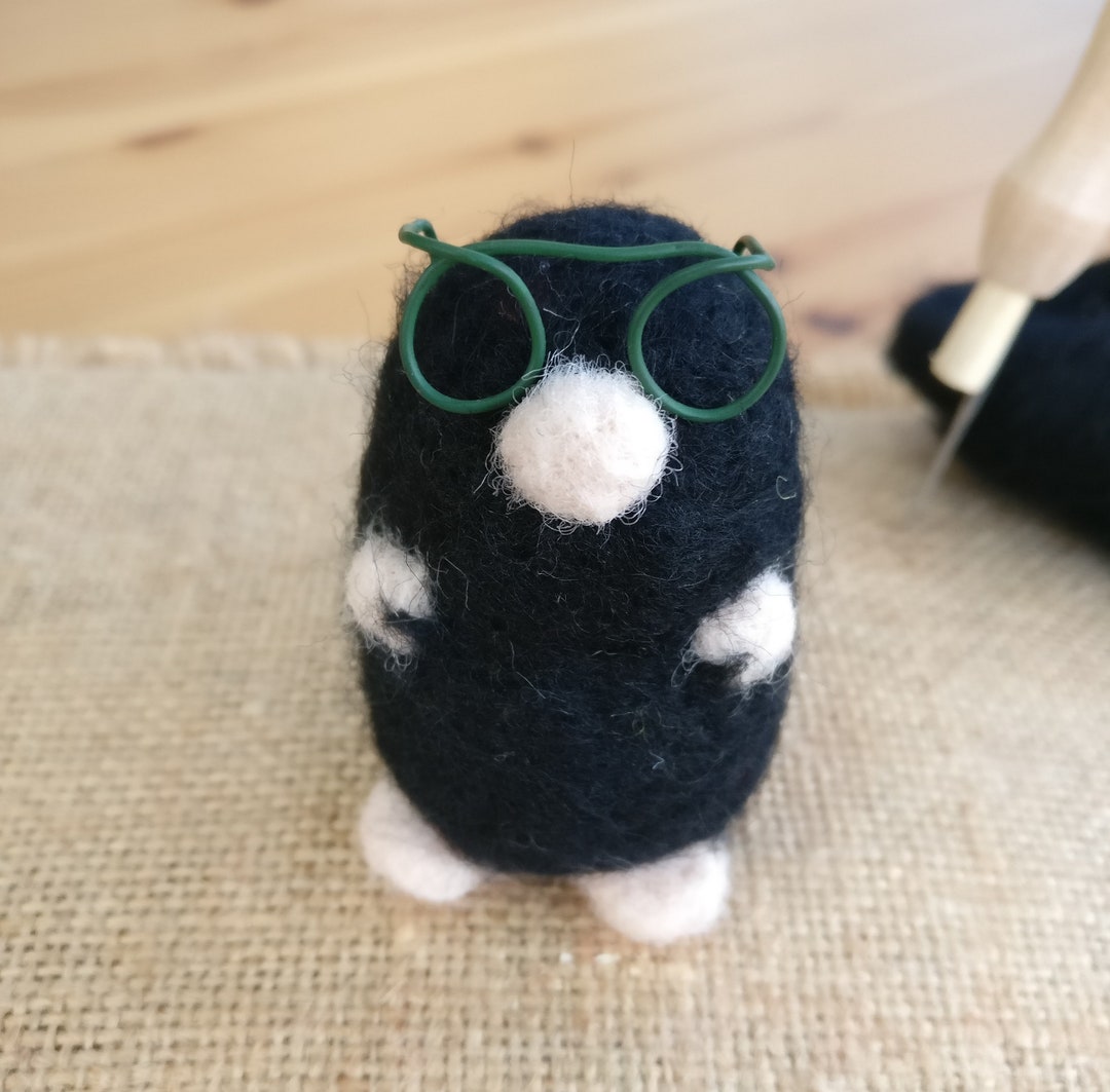 Mole With Glasses/needle Felted/cute/unusual Gift/collectible/perfect ...