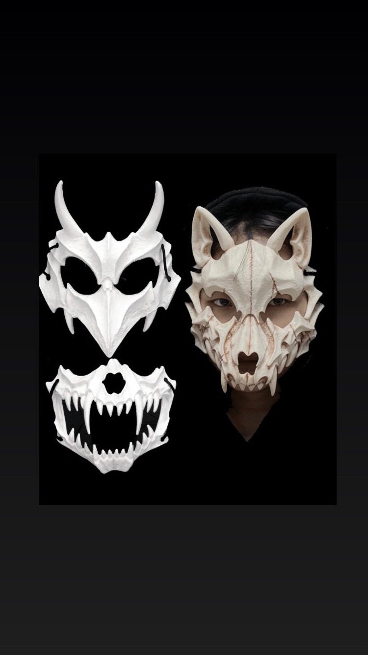 Halloween Demon Mask Carnival Werewolf Skull Mask Cosplay Costumes ...