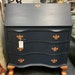 SOLD Secretary Desk louis in Navy Blue and Copper - Etsy