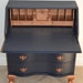 SOLD Secretary Desk louis in Navy Blue and Copper - Etsy