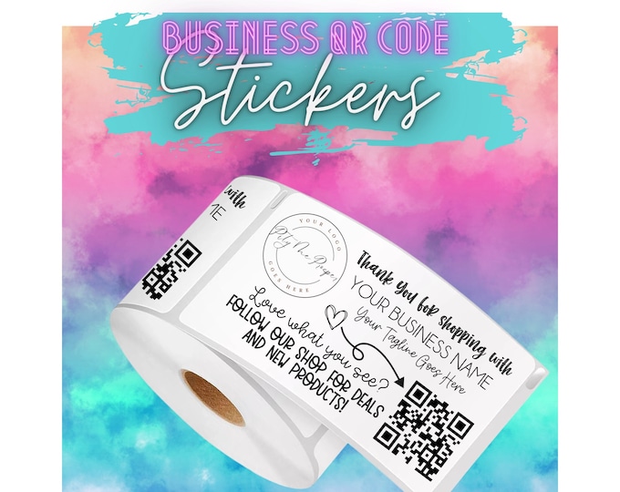 Roll of 250- Custom QR Code Stickers - QR Code Business Labels ...