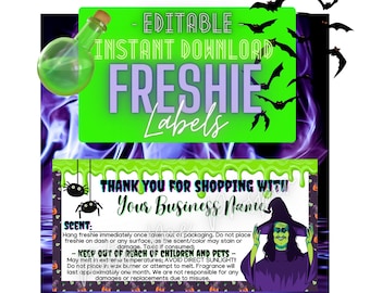 INSTANT DOWNLOAD Freshie Warning Labels With Space to Write Scent DIY ...