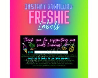 INSTANT DOWNLOAD - Freshie Warning Labels With Space to Write Scent ...