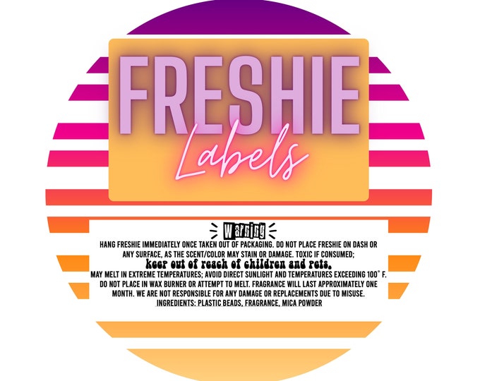 INSTANT DOWNLOAD Freshie Warning Labels With Space to Write - Etsy