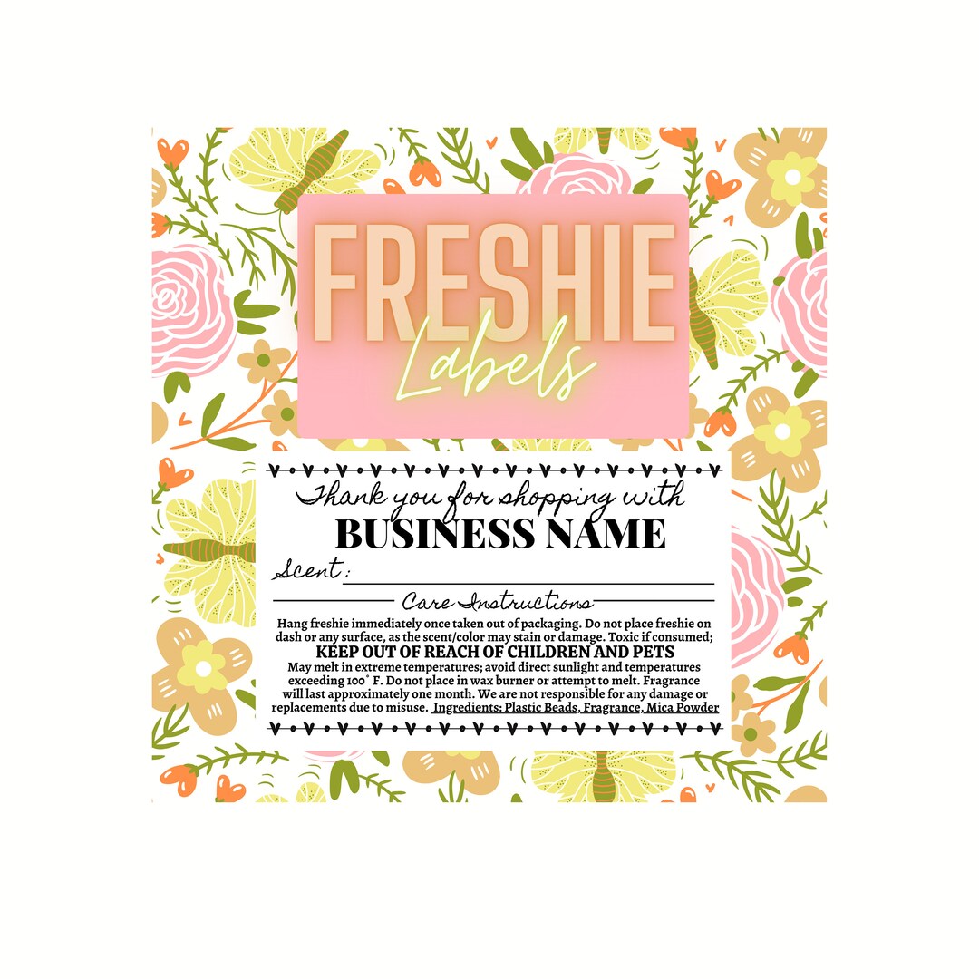 ROLL OF 250 - Large Car Freshie Warning Labels, Custom Warning Labels ...