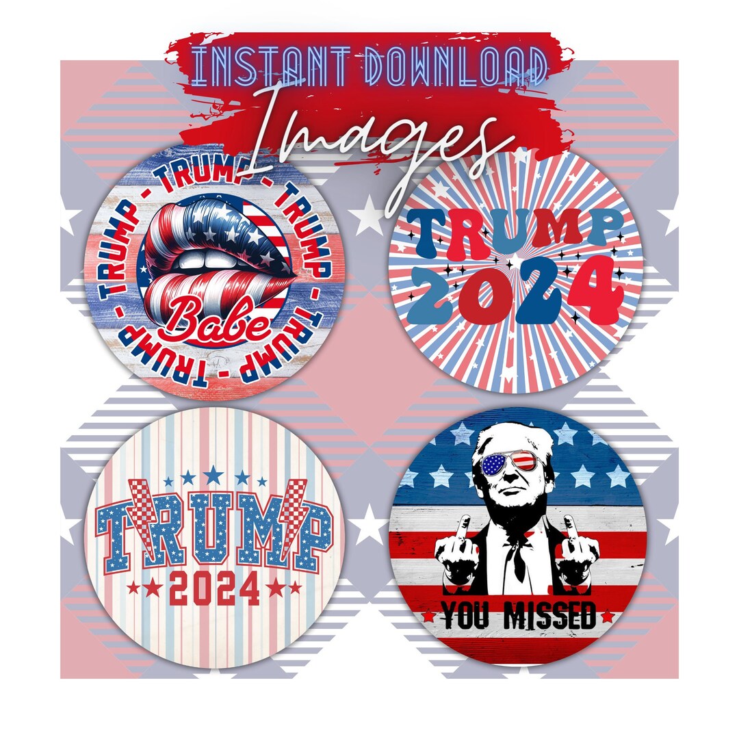 INSTANT DOWNLOAD Trump PNG Images Cardstock for Freshies, Car Coasters ...
