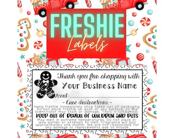 ROLL OF 250 Large Car Felt Freshie Warning Labels, Custom Labels for ...