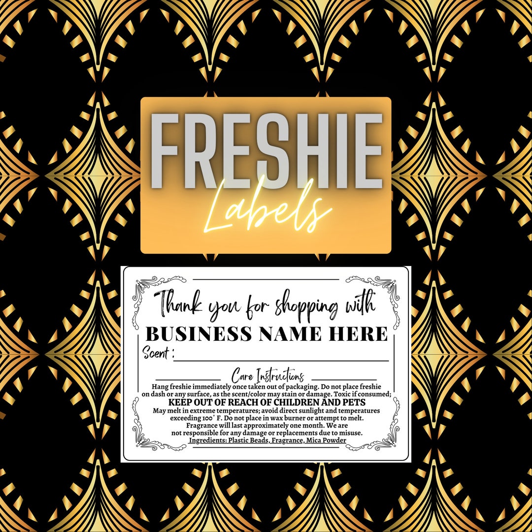 ROLL OF 250 - Large Car Freshie Warning Labels, Custom Warning Labels ...