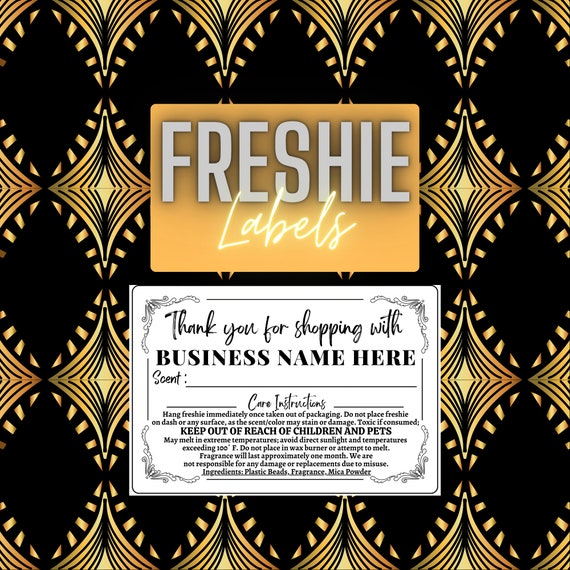 ROLL OF 250 Large Car Freshie Warning Labels Custom Warning | Etsy