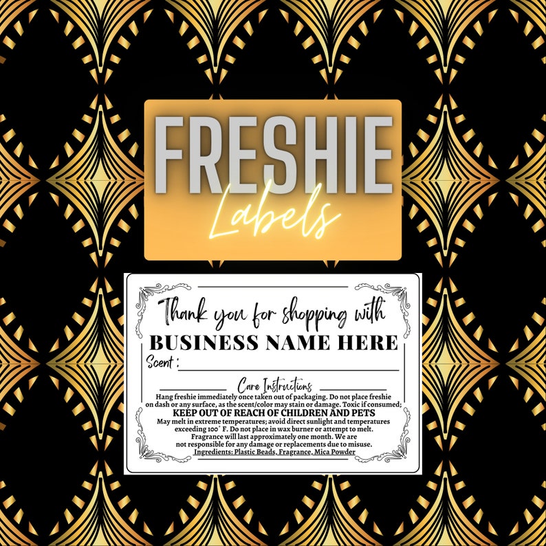 ROLL OF 250 - Large Car Freshie Warning Labels, Custom Warning Labels ...