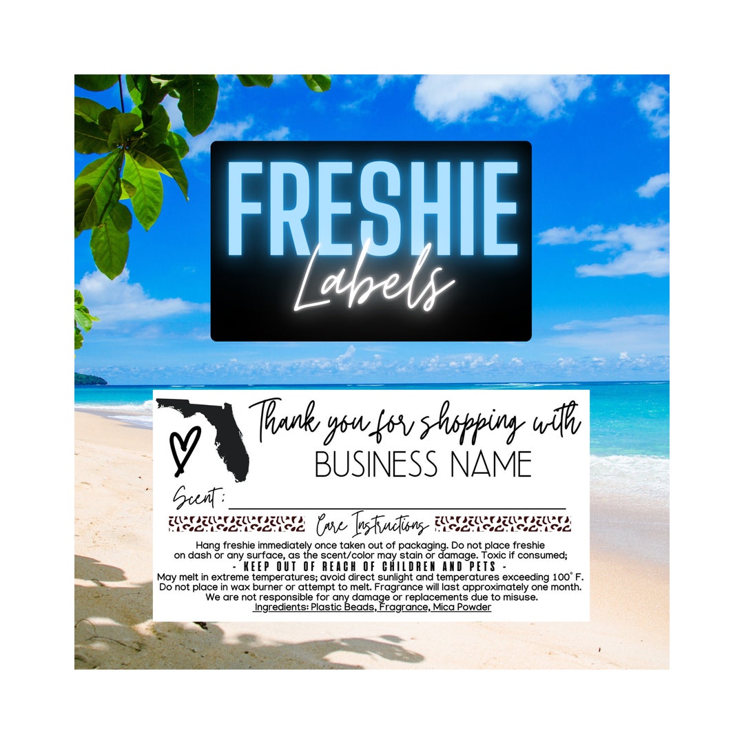 ROLL OF 250 - Large Car Freshie Warning Labels, Custom Warning Labels ...