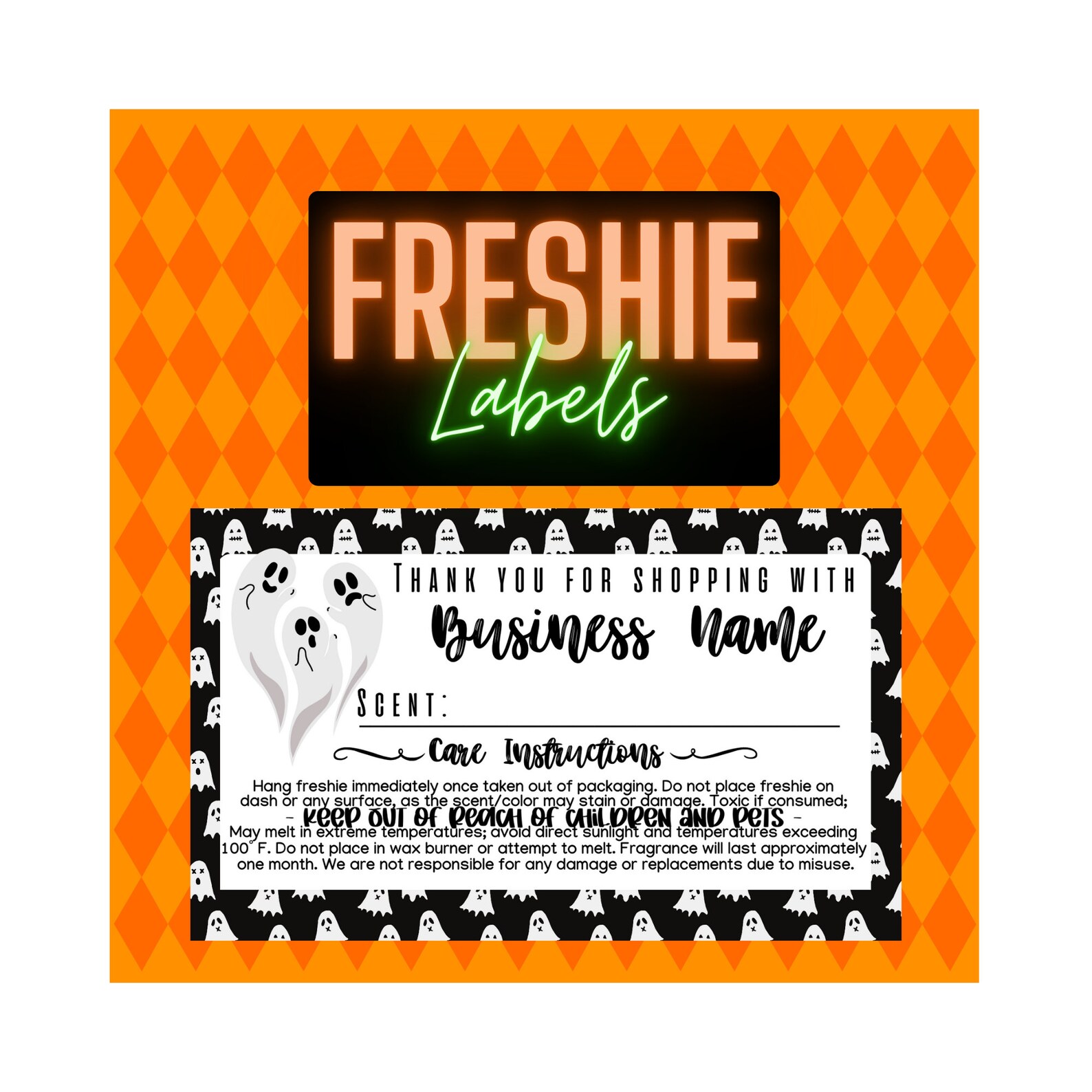 ROLL OF 250 Large Car Freshie Warning Labels Custom Warning - Etsy